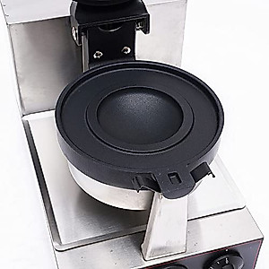 Electric Burger Waffle Maker Hamburger Press Household Machine Non Stick Stainless Steel Ice Cream Waffle Baker Machine Single Head 110V Home Use,Restaurant,Snack