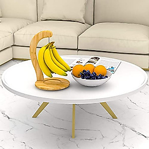 Banana Hanger Bamboo Holder Stand - Sturdy Display with Hook for Home or Bar, Countertop Fruit Storage,Natural Color