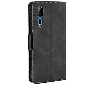 HualuBro ZTE Axon 10 Pro Case, Magnetic Full Body Protection Shockproof Flip Leather Wallet Case Cover with Card Slot Holder for ZTE Axon 10 Pro 5G Phone Case (Black)