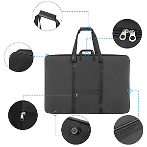 1st Place Products Premium Art Portfolio Case - 32" x 42" - Soft Sided - Steel Frame - Waterproof & Tear Resistant - Artwork, Photography, Sketch, LCD, Monitor, Solar Panel - Shoulder Straps & Handles