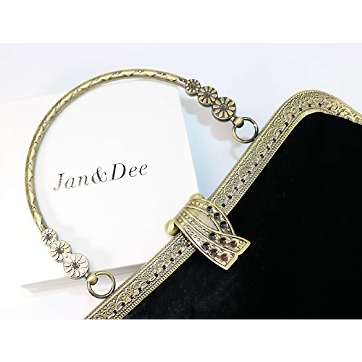 Jan&Dee Women Silk Velvet Evening Handbag Party Bridal Clutch Purse Shoulder Cross Body Bag Top Handle