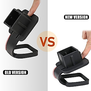 QODOLSI 1 PC Trailer Hitch Cover, 2In Receiver Tube Hitch Plug Receiver, Trailer Hitch Cover Tube Plug Insert for Toyota Ford Jeep Chevrolet Nissan Dodge Ram Porsche Mercedes (Black)