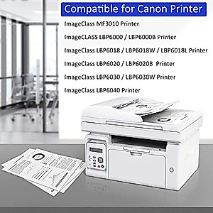 KCMYTONER Compatible Toner Cartridge Replacement for Canon 125 CRG 125 CRG-125 3484B001AA Work with ImageClass LBP6000 LBP6030w MF3010 Printer - Black, 2 Pack