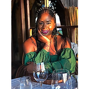 Elehere Birthday Girl Tiara Headband Headpiece Girls Party Hair Accessories, 0.6"*0.3" Letters (Alloy), Princess Tiara Crowns