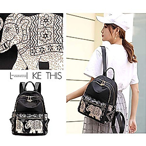 Van Caro Women Girls Mini Elephant Backpack Small Backpack School Bag Bookbag Casual Daily Travel Daypack