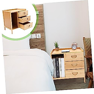 Homoyoyo 1pc Bedside Table Sofa Side Table Night Table Couch End Tables Mini Furniture Wood Decor Home Furniture Sofa Bedside Table Simple Wood Night Table Wooden Bedside Table Locker Books