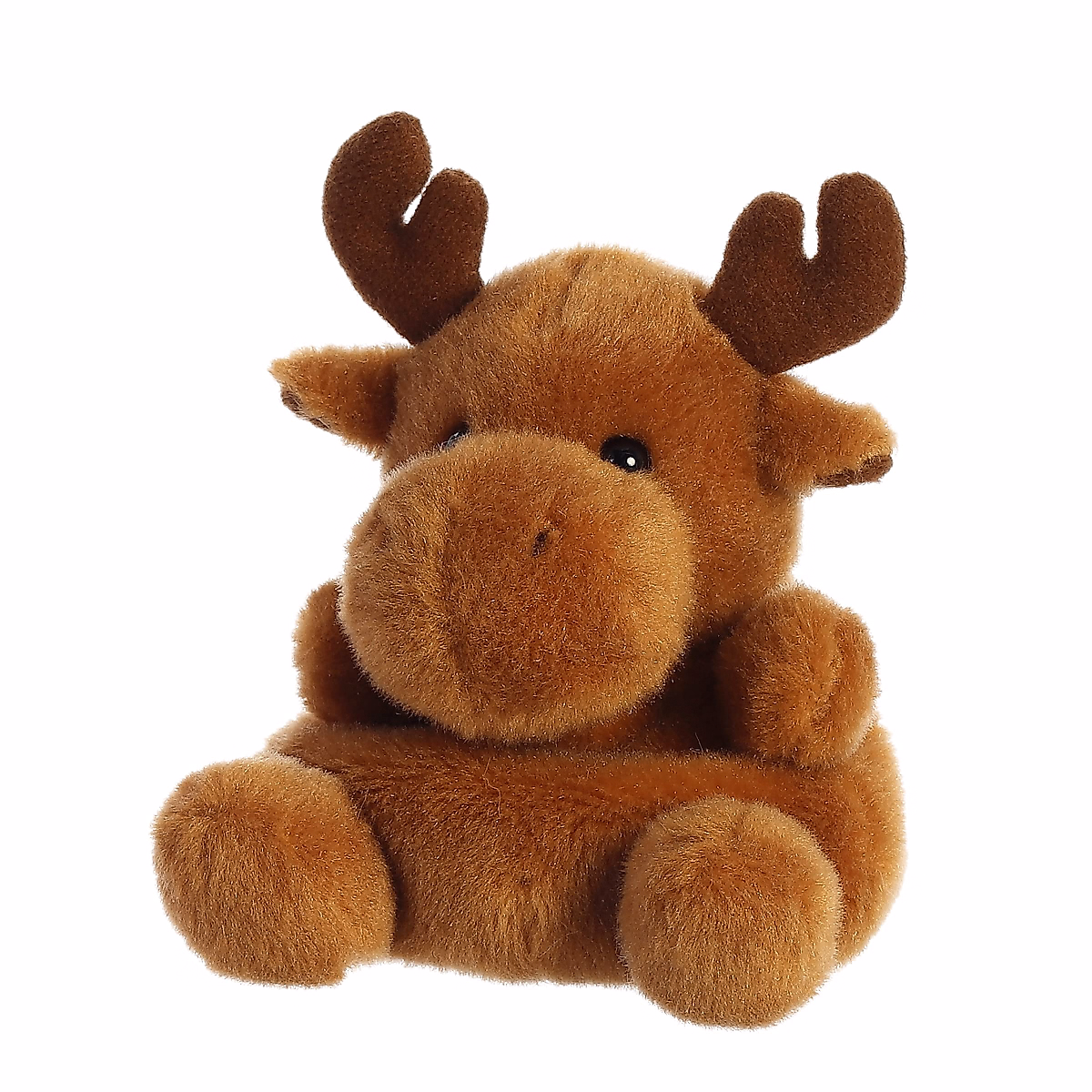 Aurora® Adorable Palm Pals™ Cinnamon Moose™ Stuffed Animal - Pocket-Sized Play - Collectable Fun - Brown 5 Inches