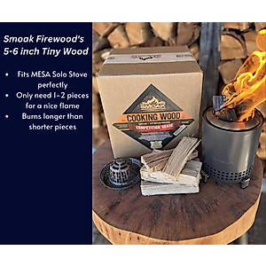Smoak Firewood Cooking Wood Mini Splits - USDA Certified Kiln Dried (White Oak, 5-6in Tiny Pizza Oven Wood) for Portable Pizza ovens or MESA Solo Stove(729 Cubic Inches)