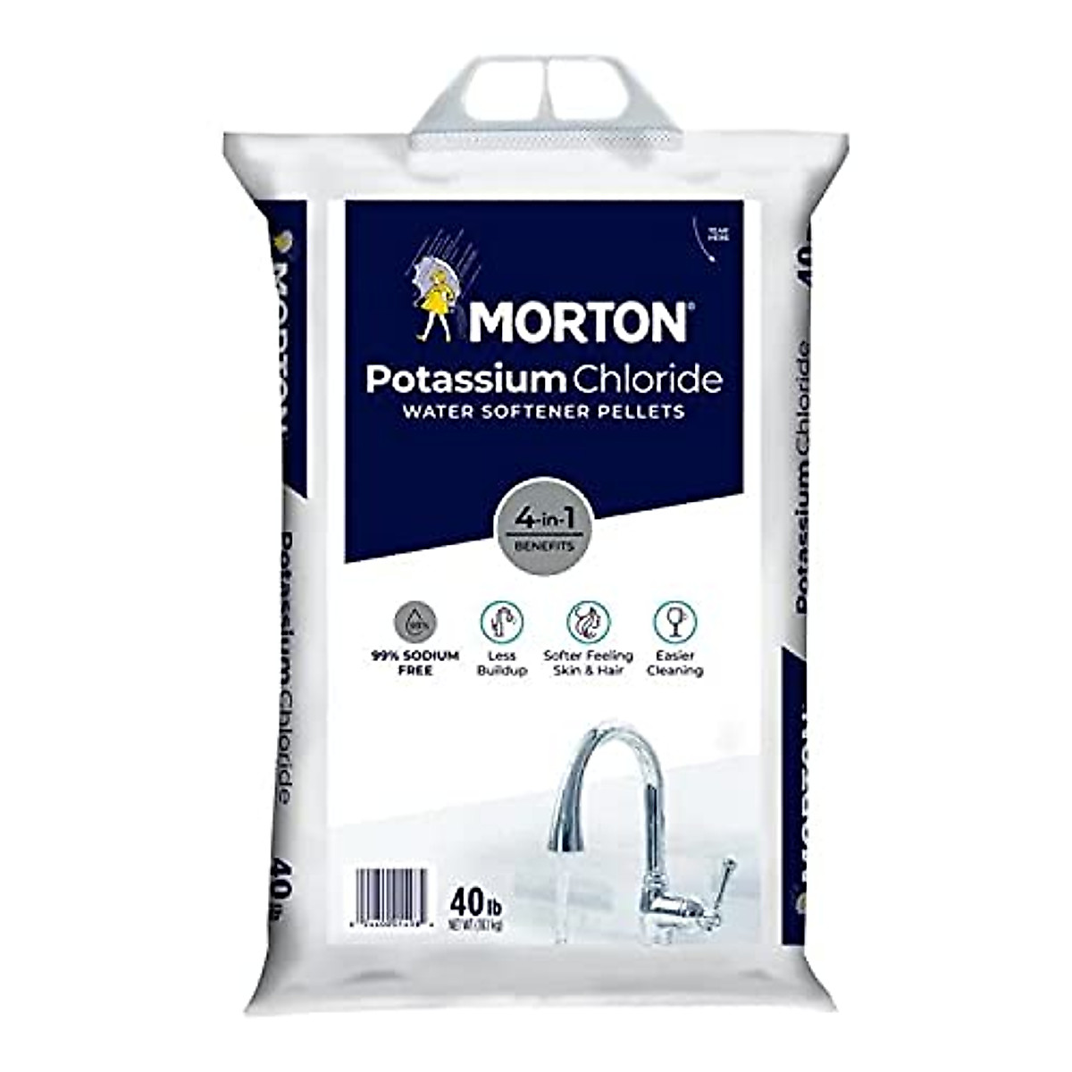 MORTON SALT F114980000G 40LB Potassium Chloride, 40 Pound (Pack of 1), 640 Ounce
