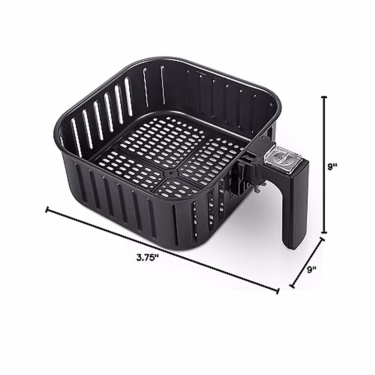 COSORI Air Fryer Accessories, Replacement 5.8QT Original Basket For COSORI CP358-AF, CS358-AF Air Fryers, Non-Stick, Dishwasher-Safe, CAF-P582B, Black