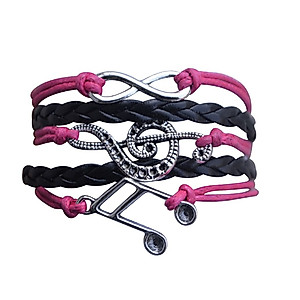Music Bracelet Musical Jewelry - Infinity Love Music Gifts Music Jewelry Bracelet Gifts For Women, Teen, Girls Music Lovers, Music Teacher gifts, Music Themed Gifts