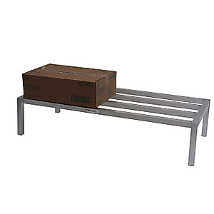Channel ADE2454 Heavy-Duty Tubular Dunnage Rack, Promo Series, 2000 lb. Capacity, 24" D x 54" W x 12" H, Aluminum, for Walk-in Freezers, Refrigerators and Dry Storage Areas, NSF, Made in USA