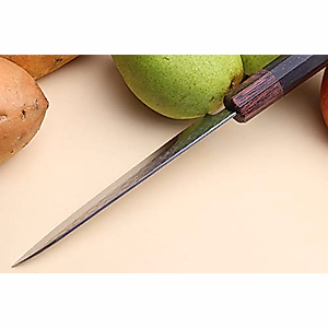 Yoshihiro 46 Layers VG-10 Hammered Damascus Petty Japanese Utility Knife 6'' 150mm Rosewood Handle