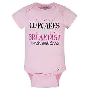 Onesies Brand Baby Girl's 8-Pack Short Sleeve Mix & Match Bodysuits, Pink Sweet Treats
