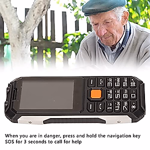 Heayzoki 2G Cell Phone for Seniors Unlocked Phone,Dual SIM Big Button 2.4in HD Screen 6800mAh Long Battery Life Seniors Cell Phone(Black)