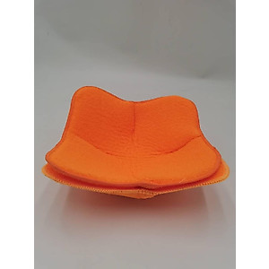 Set of 2 Orange Microwave Bowl Cloth Hot Pads Pot - Good Kitchen Accessories Bowl Holder to Protect Your Hands from Hot Dishes and Heating Soup - Microwave Bowls That Don't Get Hot for Polyester Plate