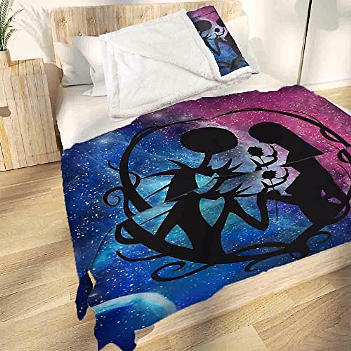 xiheshian Night-mare Before Christmas Blanket,Fleece Throw 80x60 inch Decor Gifts Bedding Set for Adults