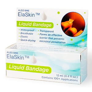 ElaSkin Liquid Bandage - Waterproof, Stretchable, Protective Against Dirt & Germs
