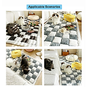 TaLcuS Cat Mat Couch Cover, Cream-Coloured Large Plaid Square Funnyfuzzy,Dog Blankets for Large Dogs, Waterproof Blanket Dog Bed Cover Pet Blanket (Color : F, Size : 70 * 180cm)