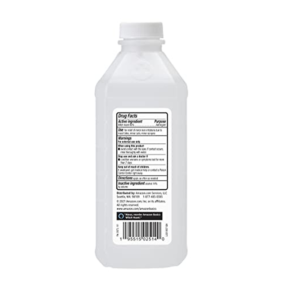 Amazon Basics Witch Hazel USP Astringent, Unscented, 16 Fluid Ounces (Previously Solimo)