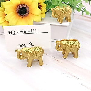 Pack Of 10 Gold Resin Table Number Stands Convenient Gold Place Cards Holders For Special Event Tablescape