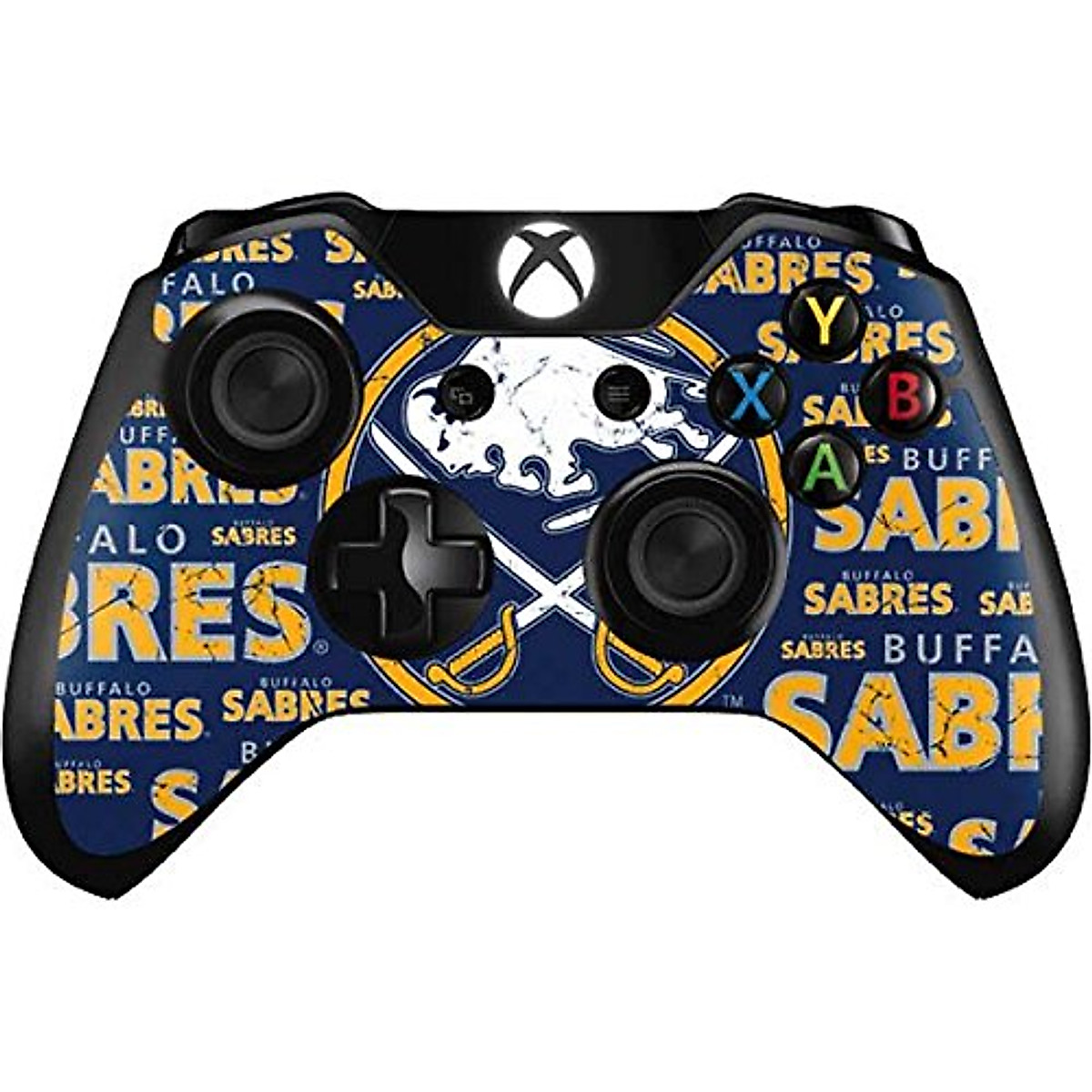 Skinit Decal Gaming Skin Compatible with Xbox One Controller - Officially Licensed NHL Buffalo Sabres Blast Design