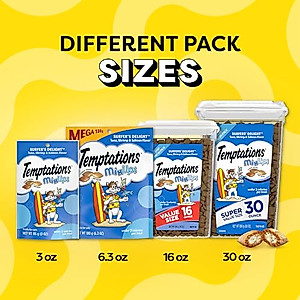 Temptations MixUps Crunchy and Soft Cat Treats Surfer's Delight Flavor, 16 oz. Tub