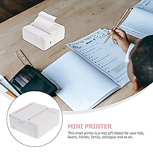 STOBOK 1 Set Thermal Label Printer Pocket Thermal Shipping Label Printer for Shipping Packages Postage Home Small Business Pink