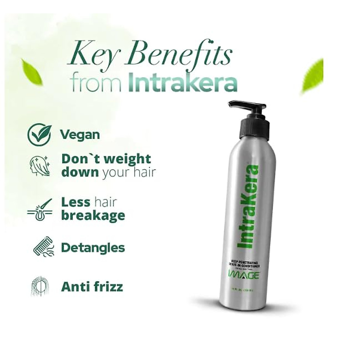 Image Leave-In Conditioner for Frizzy, Curly, and Straight Hair - Stop Washing your Hair Every Day - Keratin Replenisher - Detangler for Dry or Damaged Hair, 1 pounds, Bottle