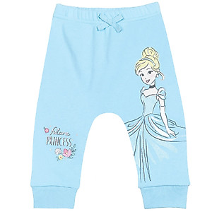 Disney Princess Belle Aurora Cinderella Infant Baby Girls 4 Pack Pants 12 Months