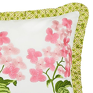 Waverly Emmas Garden Modern Floral Rectangular Decorative Throw Pillow, 14" x 20", Blossom