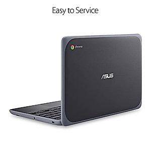 ASUS Chromebook C203XA Rugged & Spill Resistant Laptop, 11.6" HD, 180 Degree, MediaTek Quad-Core Processor, 4GB RAM, 32GB eMMC, MIL-STD 810G Durability, Dark Grey, Education, Chrome OS, C203XA-YS02-GR