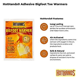 HotHands Bigfoot Adhesive Toe Warmer | 5 Pair Value Pack