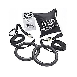 Black Mountain Products 1200lbs Rated Multi-Use Exercise Gymnastics Rings
