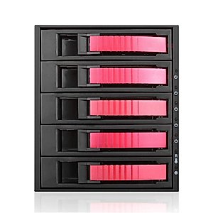 Istar BPU-350HD-RED 3X 5.25 to 5X 3.5 2.5" 12Gb/s HDD SSD Hot-swap Rack