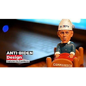 Pesky Patriot Sleepy Joe Biden Bobblehead Novelty Gag Gift | Funny Anti-Biden Bobble Figure for Conservatives and Republicans