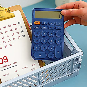 Standard Calculator 12 Digit,Desktop Large Display and Buttons,Calculator with Large LCD Display for Office,School, Home & Business Use,Automatic Sleep,with Battery (Pink and White)