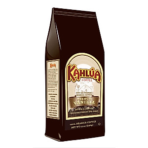 White Coffee Kahlua Gourmet Ground Coffee, French Vanilla 12 Ounce