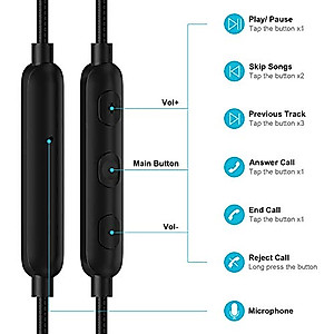 COOYA 3.5mm in-Ear Wired Headphones with Microphones for Samsung A14 A23 S10 A71 5G A51 A52 A12 Magnetic Earbuds Stereo Audio 3.5mm Jack Earphones for iPhone 5 6 Plus iPad 9 OnePlus Nord N300 6 LG MP3