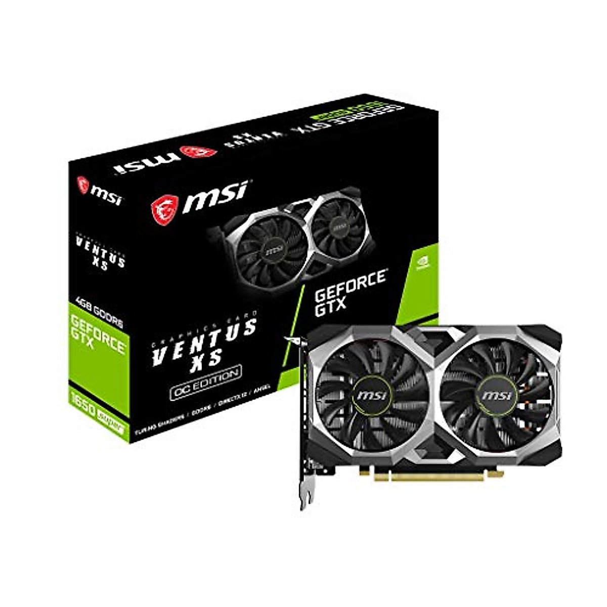 GIGABYTE MSI GeForce GTX 1650 Super Ventus XS OC Gaming GeForce GTX 1650 Super 128-Bit HDMI/DP/DVI 4GB GDRR6 HDCP Support DirectX 12 Dual Fan VR Ready OC Graphics Card (GTX 1650 Super Ventus XS OC)