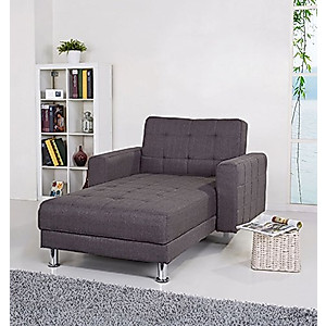 Gold Sparrow Frankfort Convertible Sectional Sofa Bed, Gray