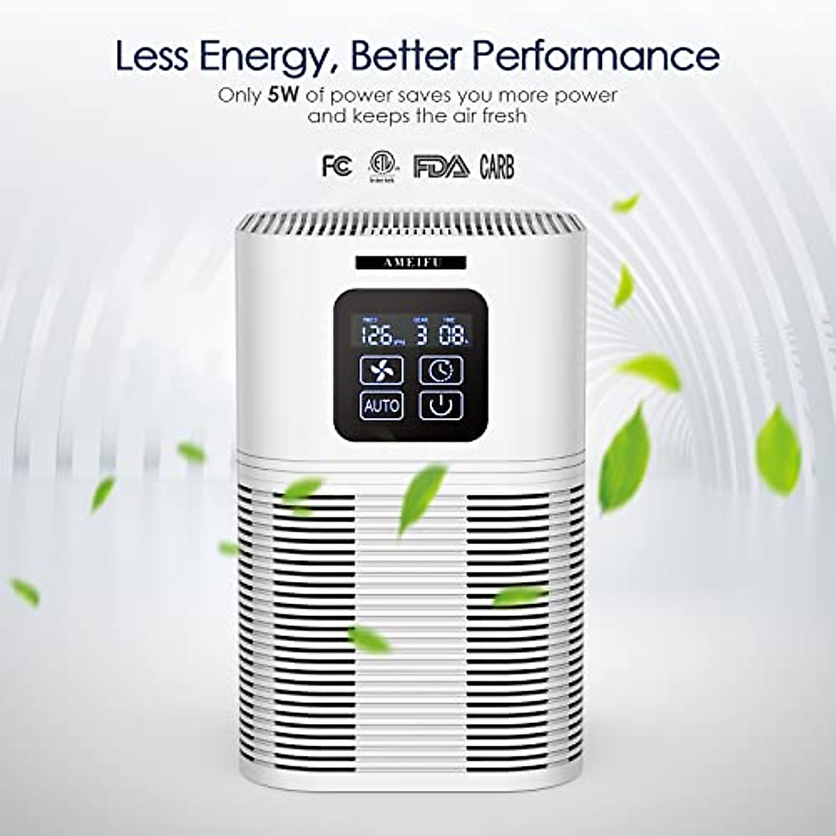 Air Purifiers for Bedroom Home Large Room 610 sq.ft, Updated AMEIFU H13 Hepa Air Purifier Cleaner with Aromatherapy for Pets Hair, Allergies, Smoke, Dust and Bad Smell (California Available)