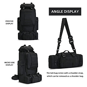 King'sGuard 100L Camping Hiking Backpack Molle Rucksack Military Camping Backpacking Daypack