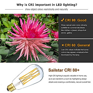 Leools Vintage LED Edison Bulb Dimmable 15W,Equivalent 120W, Antique Style ST64 LED Filament Bulbs,1300 Lumen,2700K Soft Warm White, E26 Base,4 Pack.