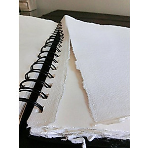 Indigo Artpapers 9" x 12" 100% Cotton Handmade Paper in WiroPad, 300 GSM, 24 Sheets/Pad (CO300912CPWP)