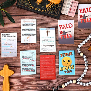 Chiisong 160 Pcs Gospel Tract Card Bulk Plan of Salvation Cards Pocket Prayer Holy Postcards Christian Inspirational Assorted Bible Verses Bookmark for Women Men Teens Ministering Tool Gifts, 8 Styles