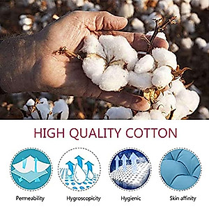 BOOMSHY 51"x20" Indoor/Outdoor Bench Cushion Cotton Garden Furniture Seat Cushion,Patio Wicker Seat Cushions with Ties for Lounger Garden Furniture Patio Lounger Bench (Blue)