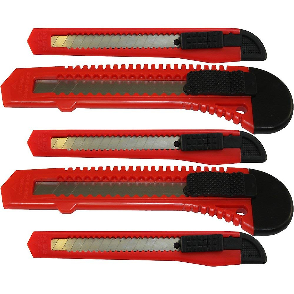 10 Heavy Duty Box Cutters Openers Utility Knives with Snap off Blades (Variety Knife Set)