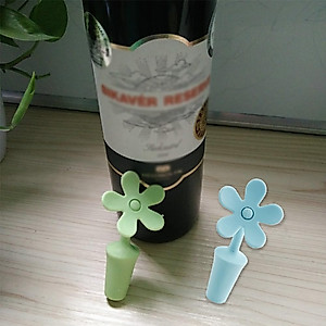 12 PACK Wine Stopper Silicone Bottle Reusable Sunflower Shape Bottle Stopper for Wedding Party Gift