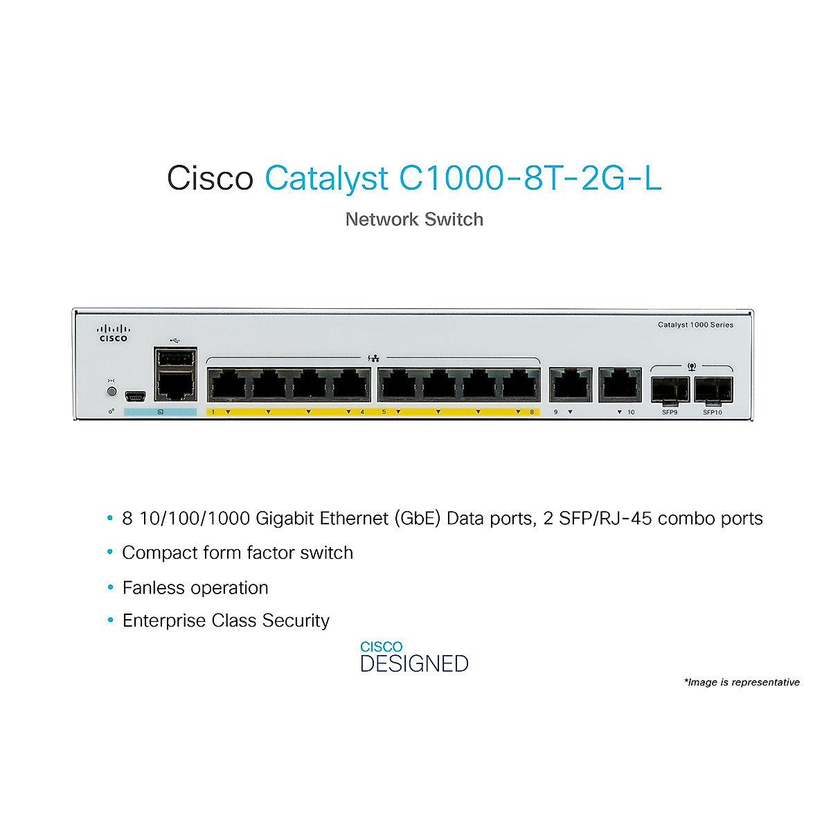 Cisco C1000-8T-2G-L - Cisco Catalyst 1000 Series Switches (Renewed)